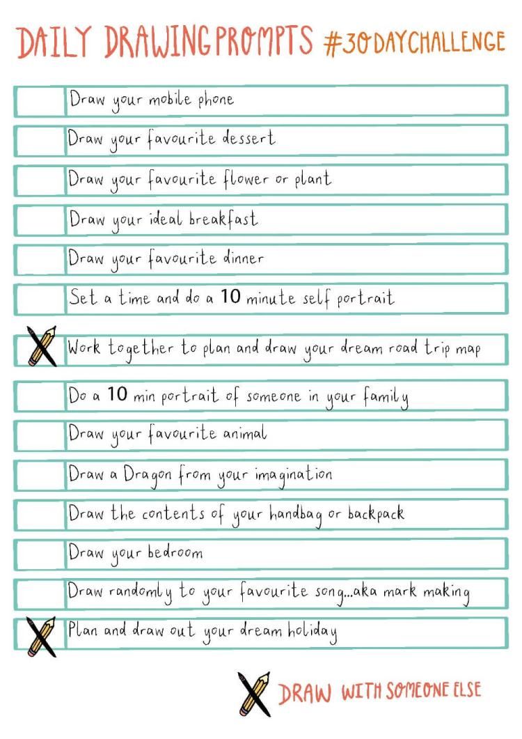 30 fun drawing prompts and art collaboration ideas | Teenage Cancer Trust